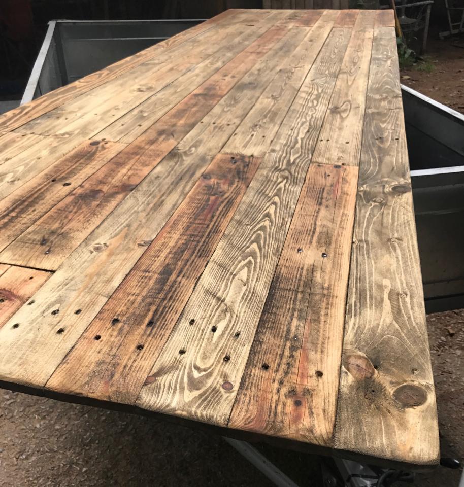 Reclaimed Wood Table Tops X 5 Second Hand Catering Equipment CAMDEN 